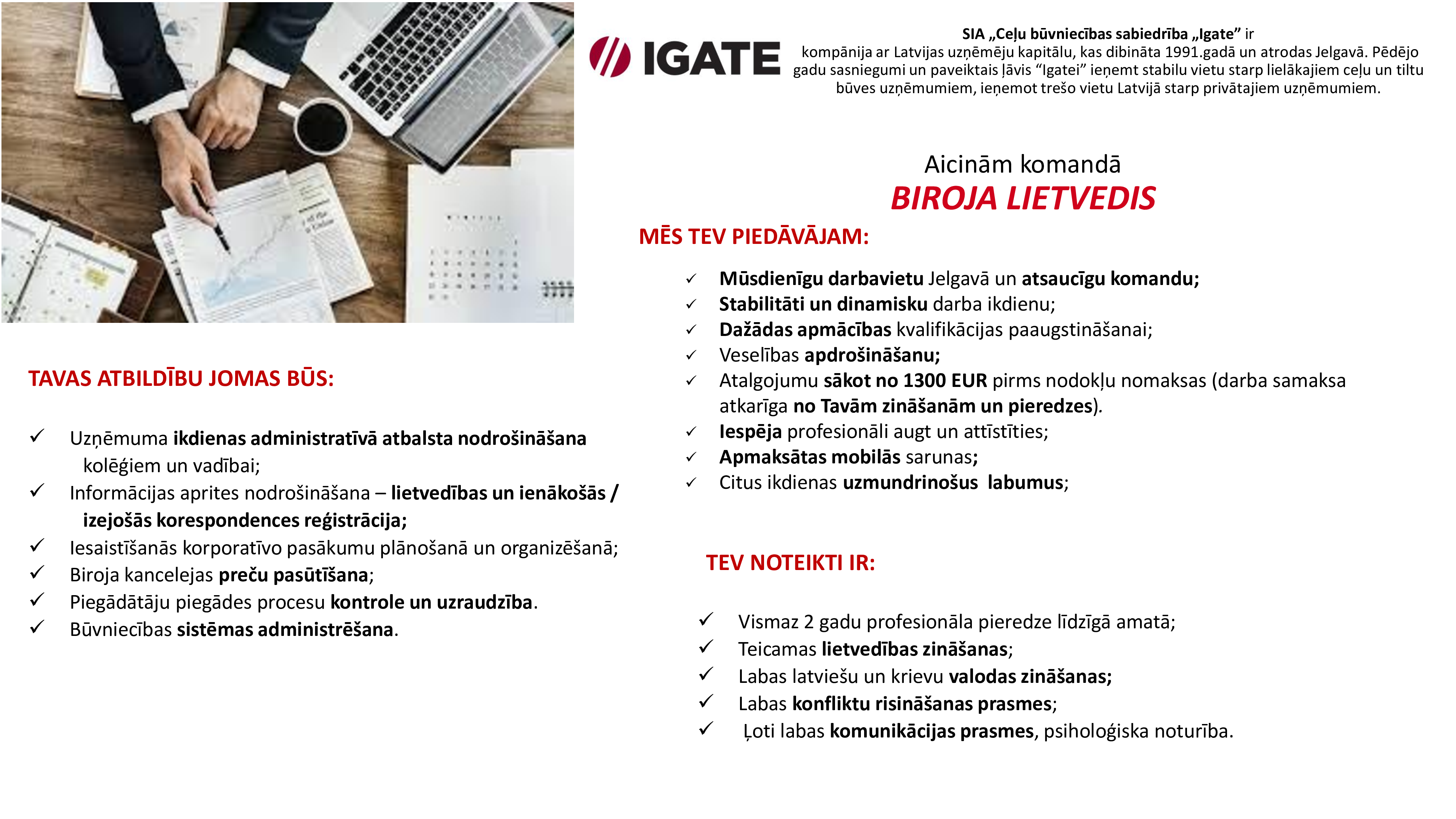 Biroja lietvedis/-e | VisiDarbi.lv