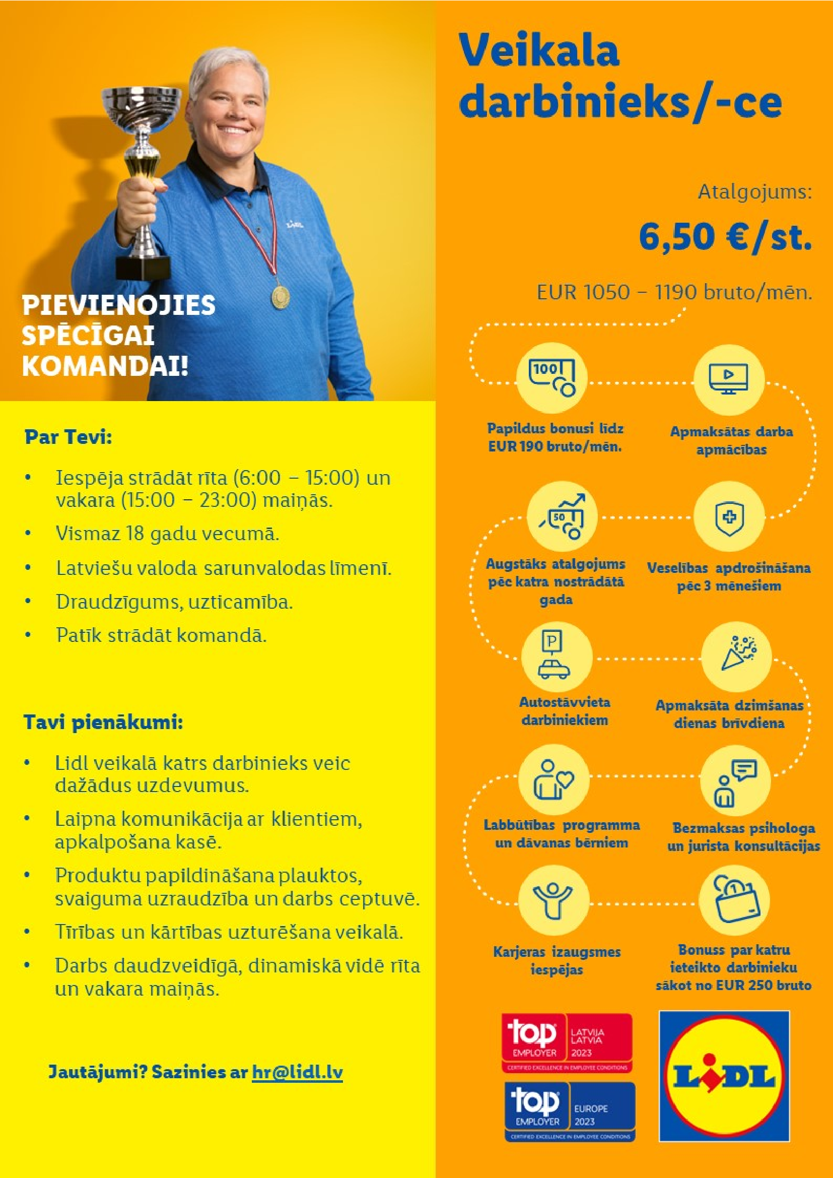 Veikala darbinieks/-ce Rīgā, Augusta Deglava ielā (Var pieteikties bez ...