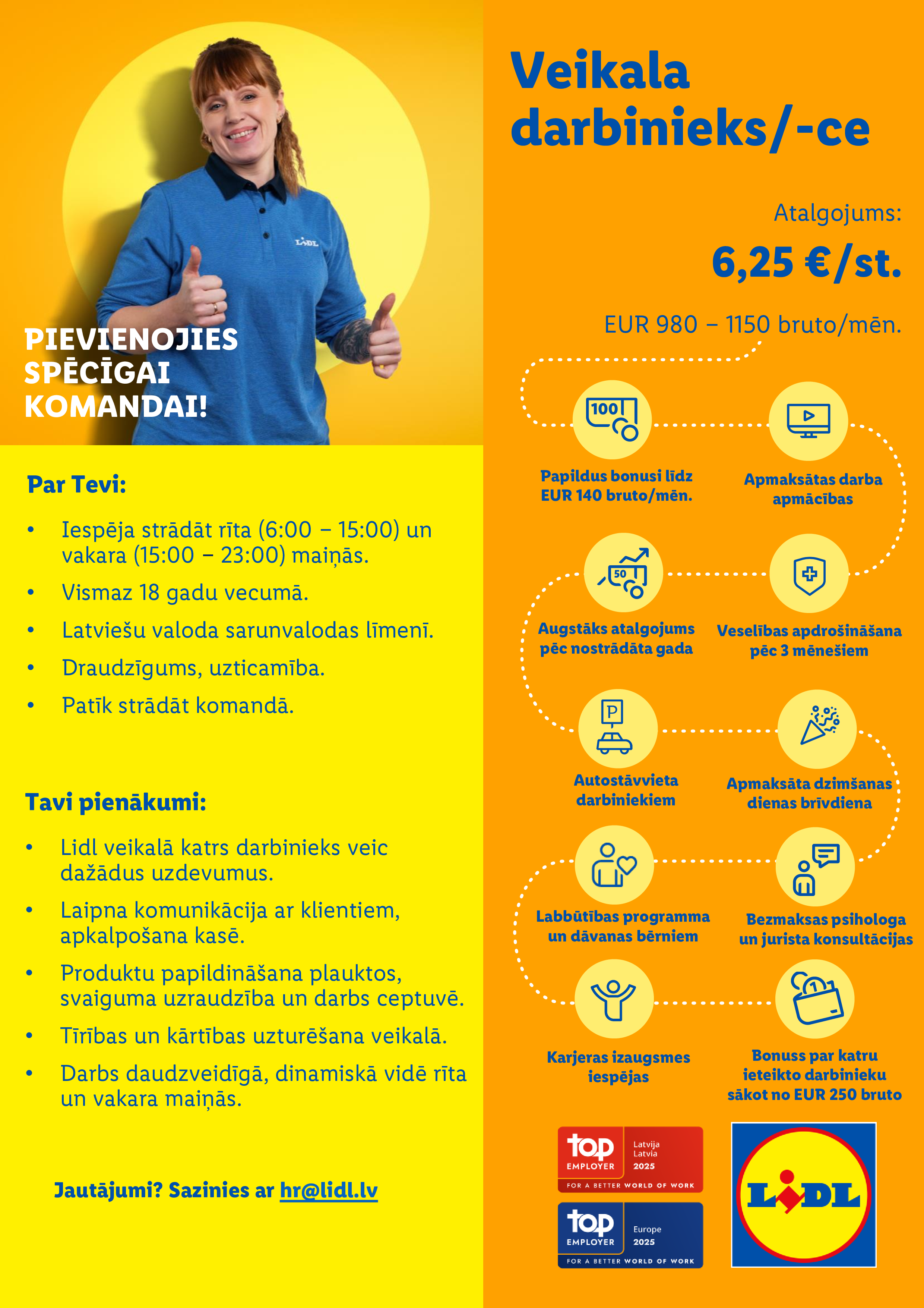 Veikala darbinieks/-ce Valmierā(Rīgas iela) | VisiDarbi.lv