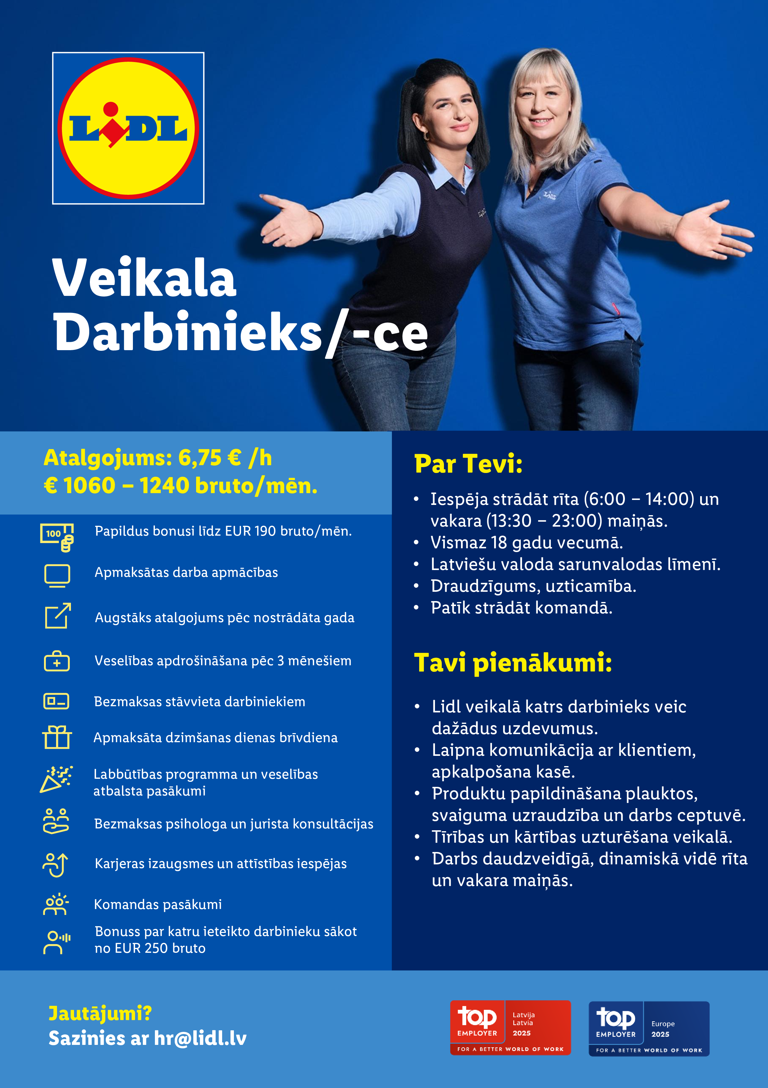 Veikala darbinieks/-ce Ziepniekkalnā | VisiDarbi.lv
