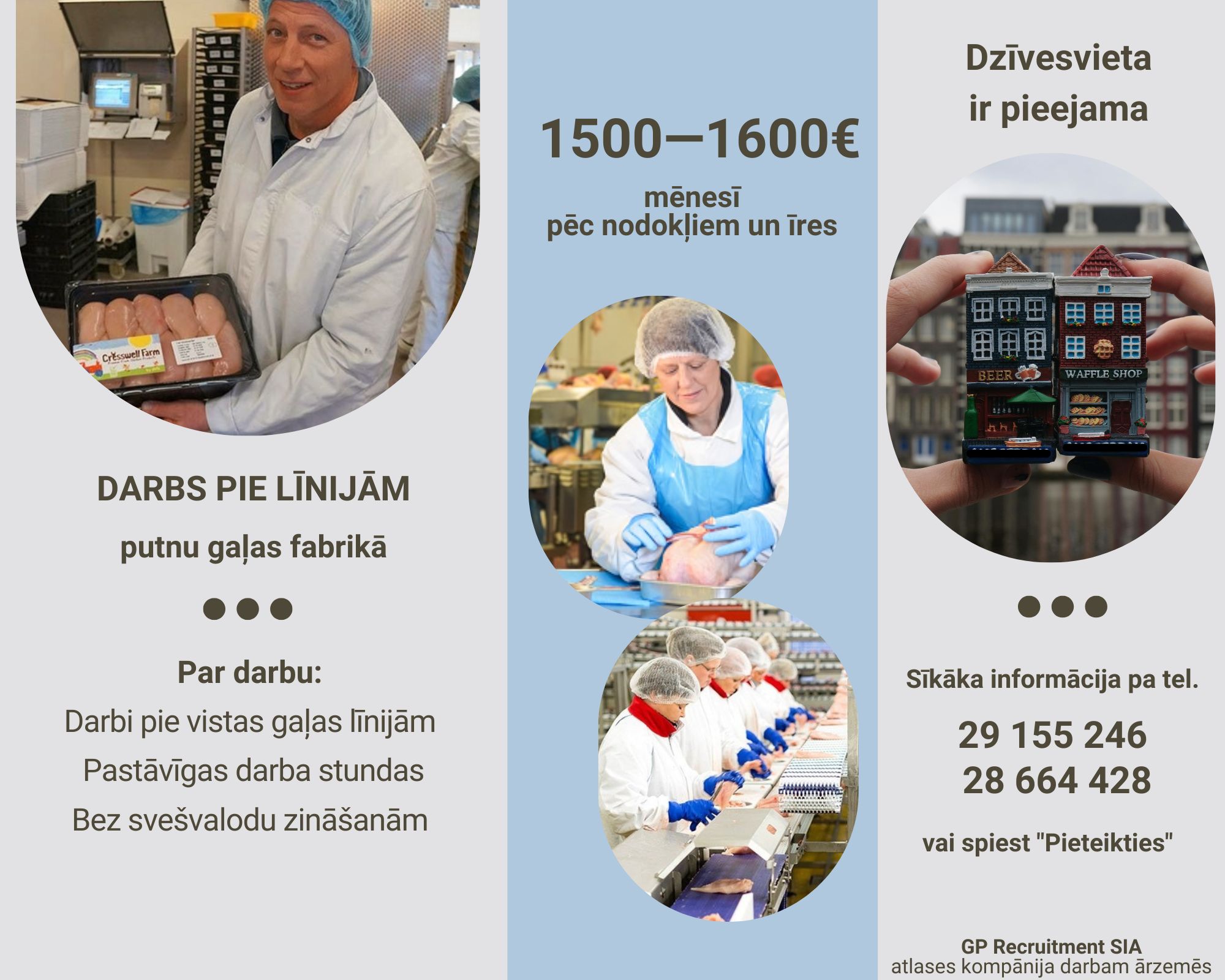 Līniju darbinieki — pārtikas fabrikā (bez angļu valodas) | VisiDarbi.lv