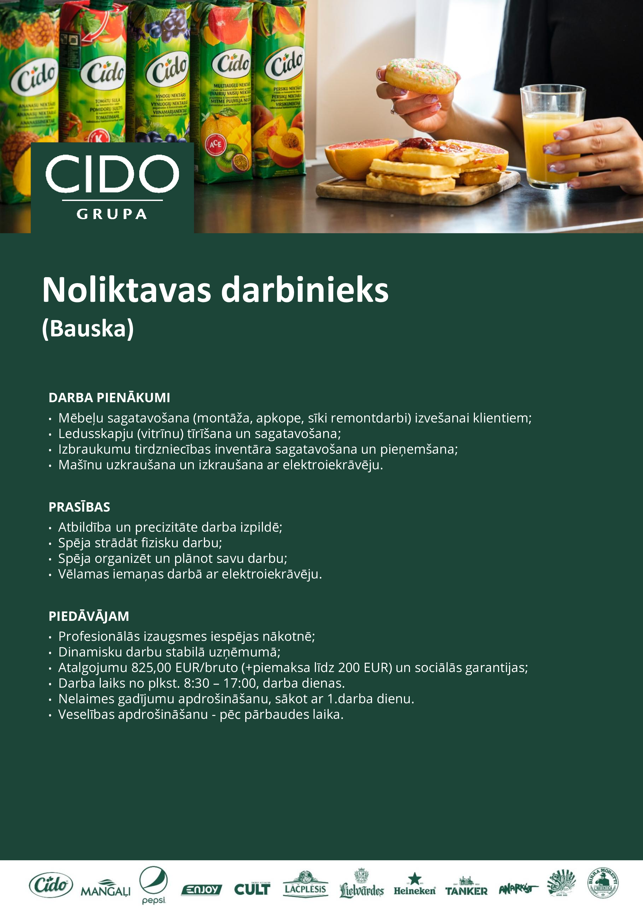 Noliktavas darbinieks/-ce | VisiDarbi.lv